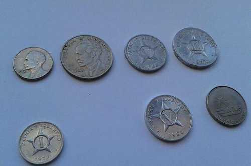 Монеты Куба сентаво 1958,1962, 1968