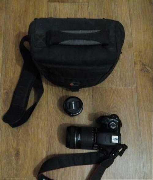 Canon 550d kit + фикс 50+ сумка