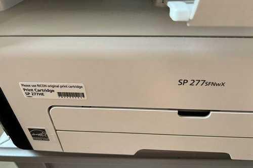 Принтер сканер копир лазерный ricoh sp277he