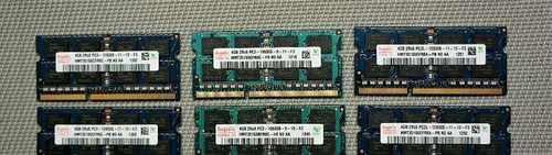 DDR3 4gb, 8gb для ноутбука, Hynix, (sodimm)