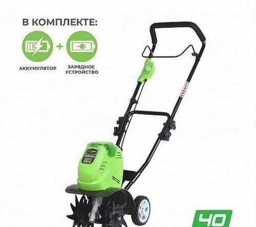 Аккумуляторный Культиватор greenworks G40TLK4