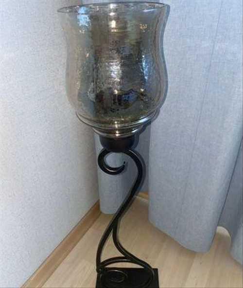 Лампа настольная, подсвечник кованный