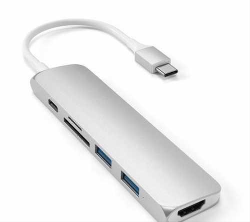 Хаб Satechi Slim Type-C Multi-Port V2 Silver