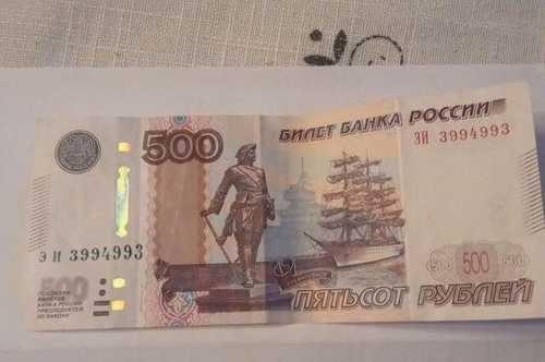 Купюра 500 р радар