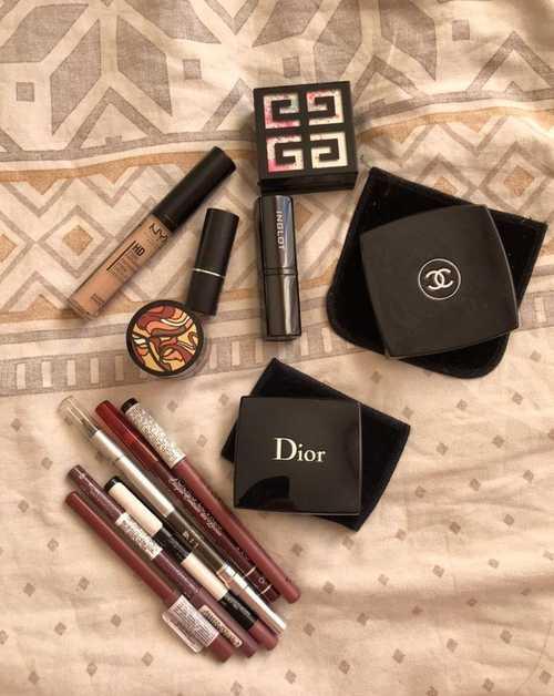 Тени Chanel, Dior, румяна Givenchy