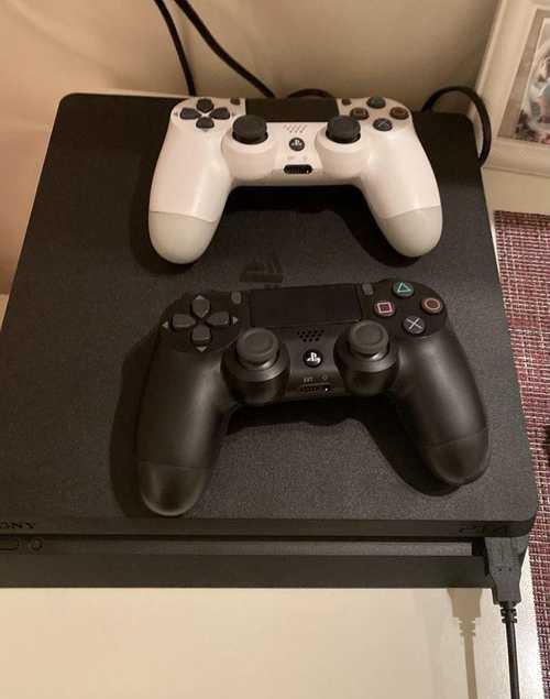 PS4 Slim с fifa2020 + 2 джойстик