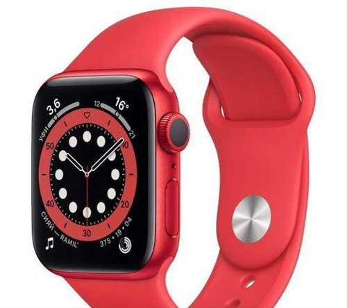 Apple Watch Series 6 GPS 40мм красные Red