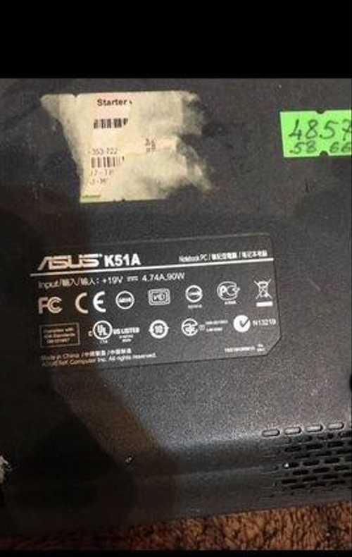 Ноутбук asus k51a запчасти