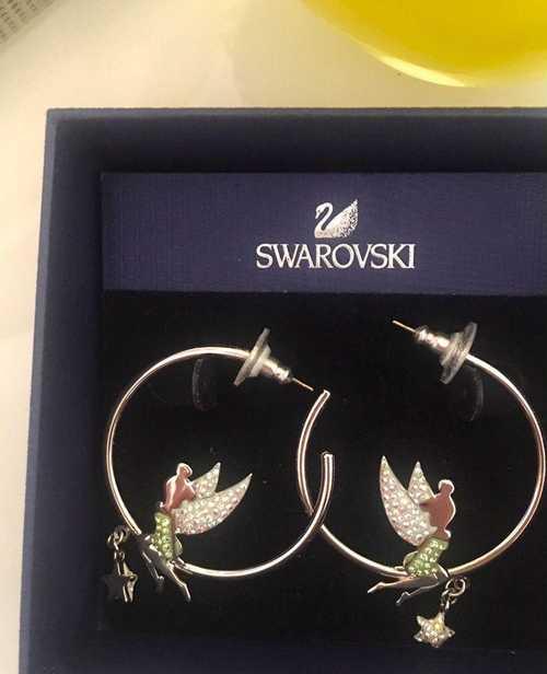 Swarovski серьги кольца оригинал