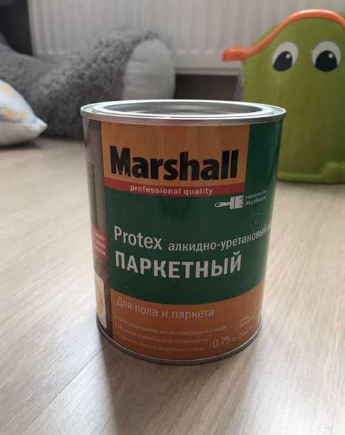 Лак marshall Protex паркетный + новая кисть