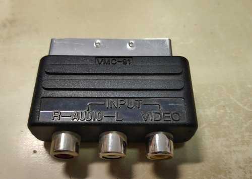 Адаптер scart rca (тюльпан)