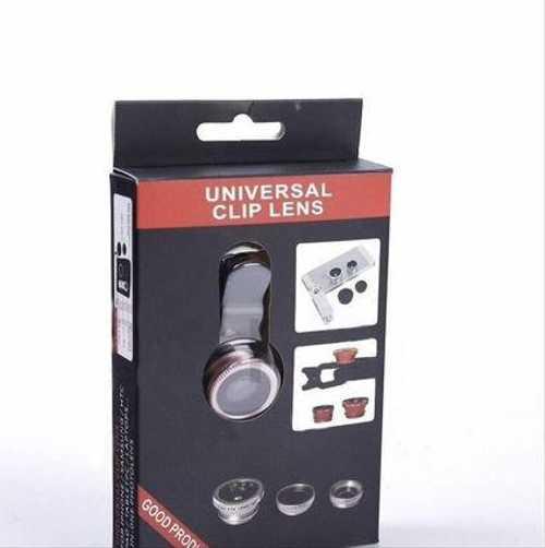 Объективы для телефона 3в1 universal clip lens