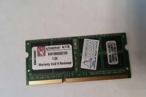 DDR3. 2GB. Kingston KVR1066D3S7/2G