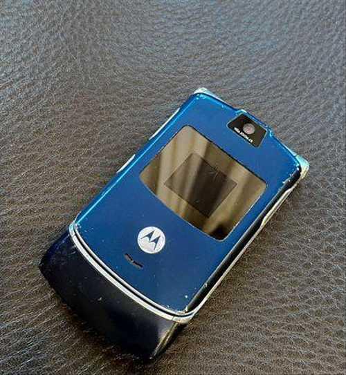 Синяя раскладушка motorola Razr V3