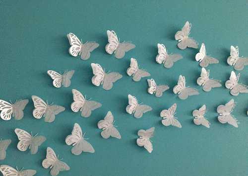 Бумажный декор на стену, бумажные бабочки