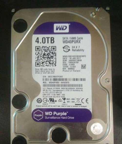 Жесткий диск Western Digital Purple 4tb