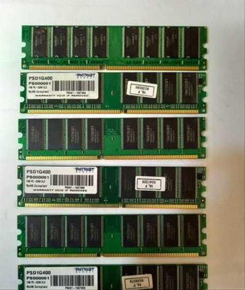 Оперативная память DDR1 1Gb 6шт