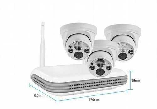 Комплект видеонаблюдения wifi 3 камеры микрофонон | Festima.Ru .
