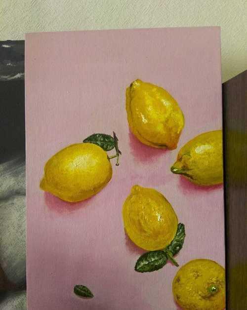 Картина маслом Лимоны