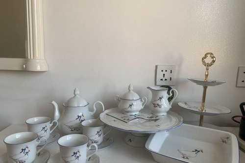 Набор столовой и чайной посуды «Гуси». Чехия