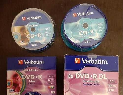 Диски Verbatim CD-R, DVD+R, DVD+R DL