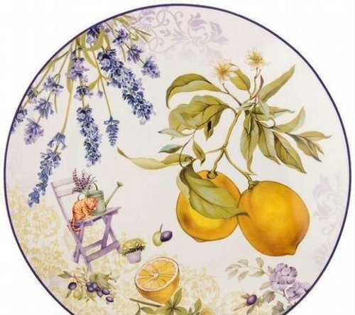 Набор фарфоровых тарелок Прованс лимоны