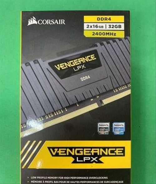 DDR4 2400 16gbx2 Corsair Vengeance LPX,NEW нал/без