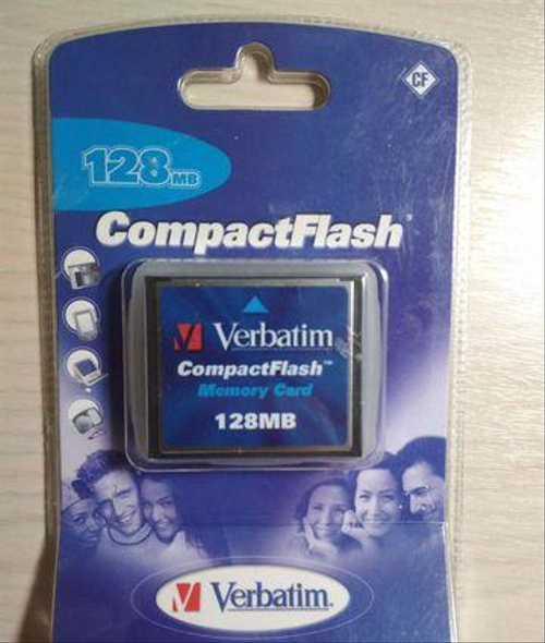 Карта памяти compactflash 128 mb verbatim