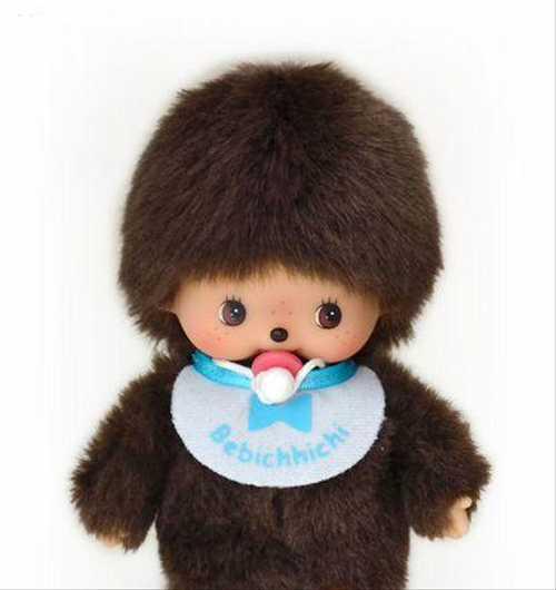 Мягкая игрушка Monchhichi Бэбичичи 15 см мальчик в голубом слюнявчике (235540)