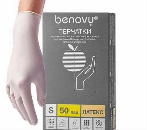 Перчатки латексные Benovy