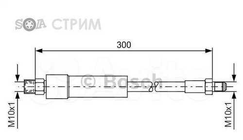 Bosch 1987476074 Шланг тормозной BMW E60 300мм