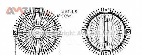 AVA BWC322 вискомуфта bmw e30/e36/e34/e39 1.6-2.8