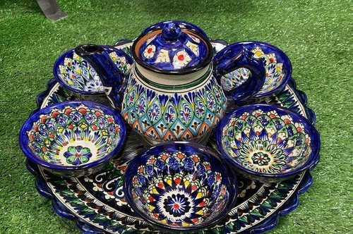 Узбекский чайный сервиз (г.Риштан)