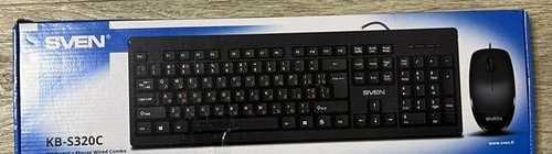 Комплект клавиатура и мышь проводной Sven KB-S320C