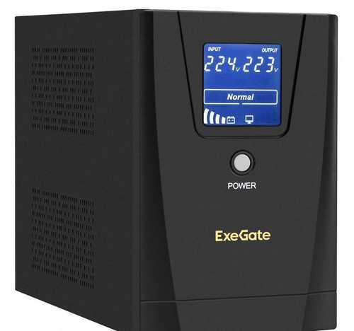 Ибп ExeGate SpecialPro SMART LLB-1200.LCD.AVR.8C13 1200VA/750W, LCD, AVR, 8*C13, металлический корпу