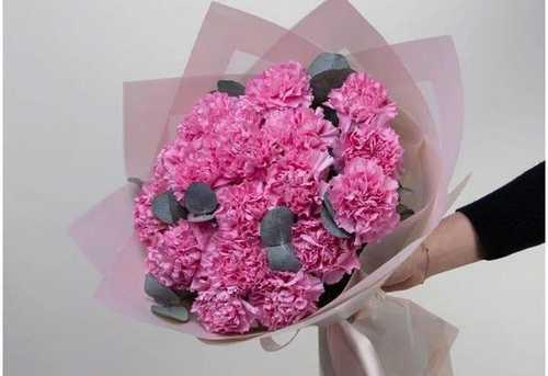 Букет цветы Розовые Диантусы