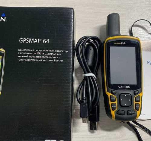 Навигатор Garmin GPSmap 64 "Отличный" комплект  