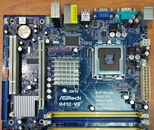 Материнская плата ASRock G41C-VS LGA775 G41