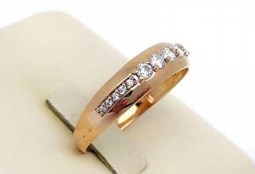 Золотое кольцо с камнями 585пр. размер: 18,4