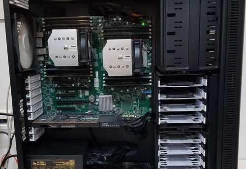 Сервер графическая станция 2 Xeon 2696V4 128 RAM