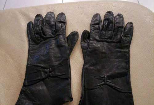 Кожаные женские перчатки (демисезон)