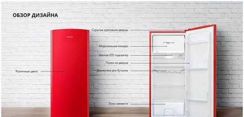 Холодильник красный Hisense rr220d4ar2