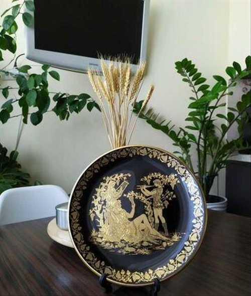 Тарелка декоративная Hand made in Greece 24 k gold