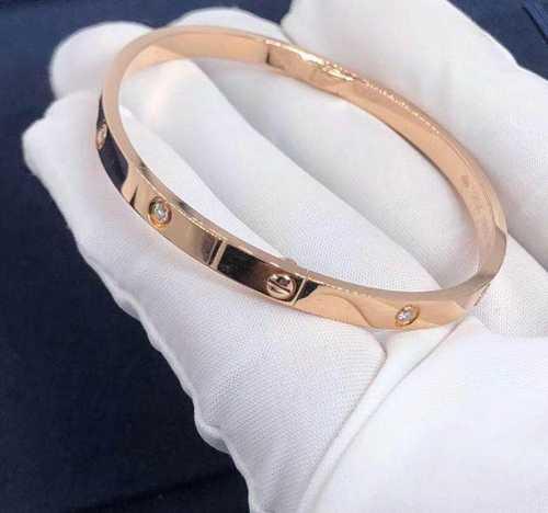 Браслет Cartier Love маленькая модель желтое золото 585 проба 10.370 шт. бриллиант 0.580 карат