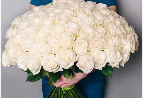 Букет из 83 белых роз с доставкой Новосибирск