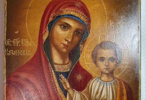Антикварная икона Богородицы Казанская