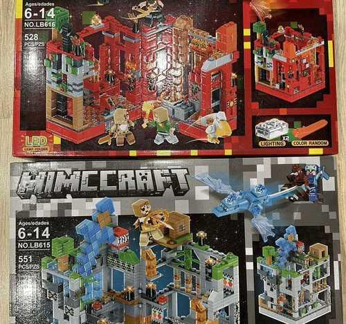 Конструктор Minecraft LED подсветкой аналог lego