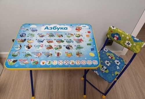 Стол и стул детские комплект с алфавитом