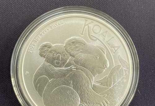 Серебряная монета Австралии "Коала" 2023 г.в