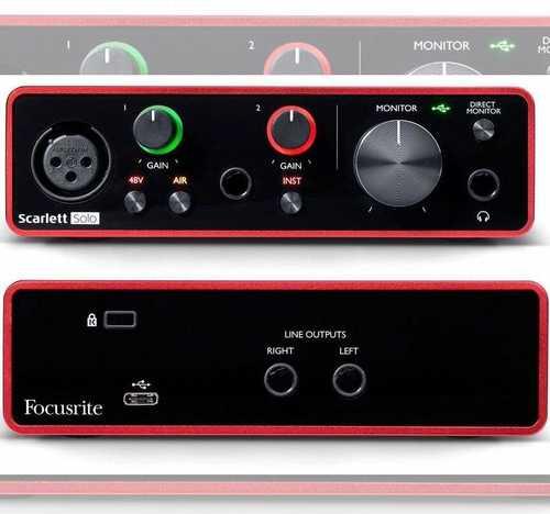 Звуковая карта focusrite scarlett solo 3rd gen